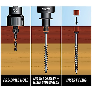 Starborn Industries Smart-Bit Pro Plug System Countersink Drill Bit Tool for Wood Decks, Flooring, and Woodworking