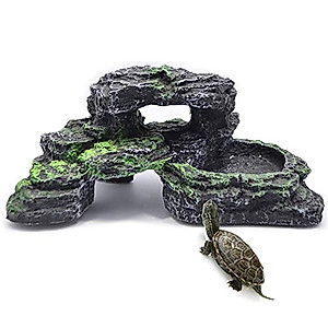 PINVNBY Turtles Dock for Aquarium Reptile Basking Platform for Turtles, Frogs, Newts (1 Pack)