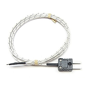J-Type Thermocouple with Fiberglass Insulation Probe PJ-400 9ft