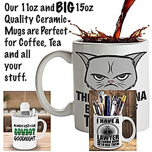 mmandiDESIGNS Vintage Comics Cat Classic Animated Movie TV Star Coffee Mug Funny Railway Cartoon Figure from the Vintage Wall Clock for Mom Dad Grandpa Grandma Valentine Present 15oz Ceramic Cup