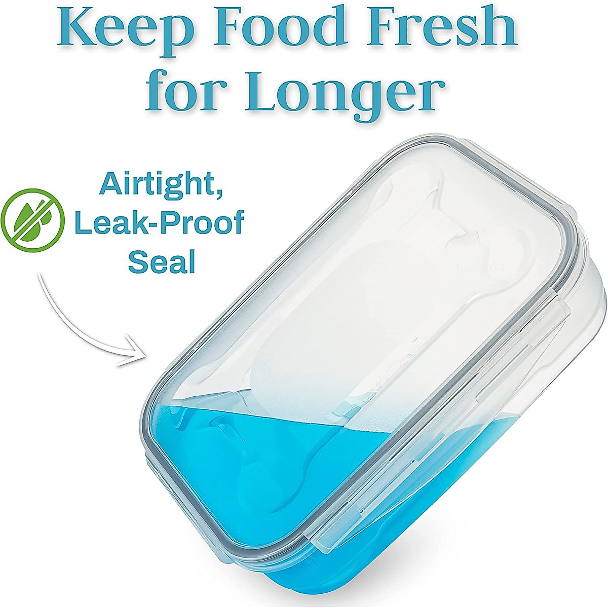 Homemaid Living Premium Airtight Plastic Storage Containers Easy Lock Lid, Microwave Freezer and Dishwasher Safe, Perfect Meal Prep or Food Storage Containers (Set of 3))