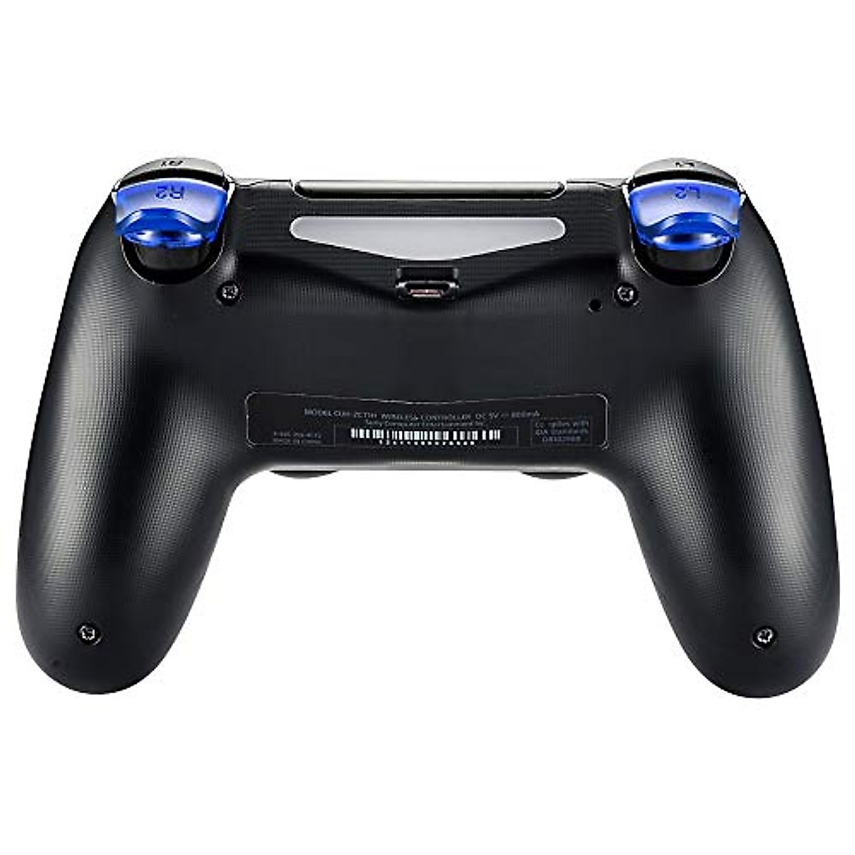 eXtremeRate Clear Blue 2 Pairs L2 R2 Buttons Extention Trigger for PS4 Controller, Game Improvement Adjusters Extenders for PS4 Controller JDM-030
