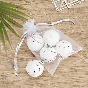 MAZYPO 100 PCS Organza Gift Bags 4x5 White Wedding Party Favor Bags Mesh Gift Bags, Jewelry Pouches for Party, Baby Shower, Christmas, Valentine's Day, Candy Favor Bags