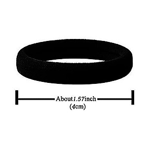 ZBORH 100PCS Black Hair Ties for Women, Seamless Hair Bands, Elastic Ponytail Holders, No Damage for Thick Hair