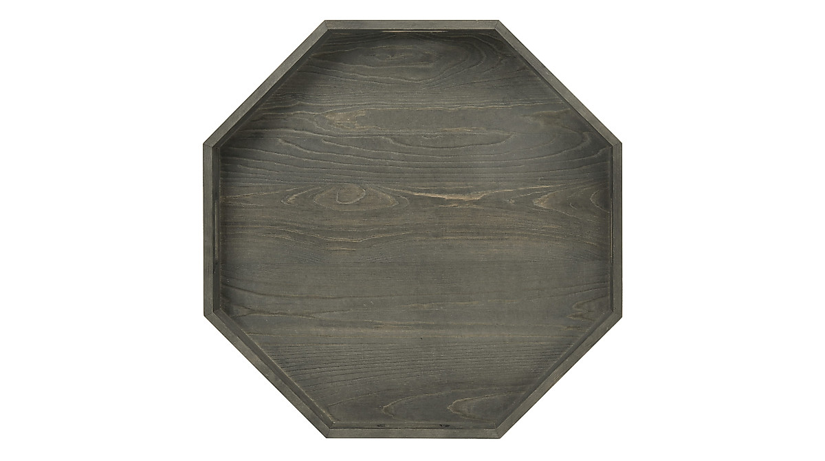 Vintage Gray Wood Serving Tray - MyGift