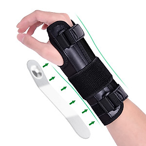 Aastin Wrist Brace for Carpal Tunnel, Wrist Splint for Tendonitis and Arthritis Pain Relief, Adjustable Wrist Support with Aluminum Bar for Men and Women Fits for Right and Left Hand (S)