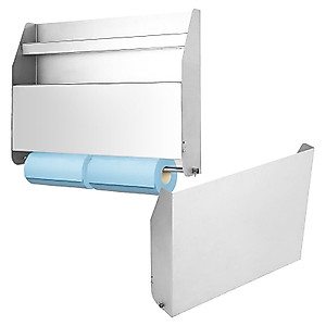 GarveeTech Work Station Storage Cabinet, 2 Shelf Rack Holder Caddy Tool Tray, Garage Enclosed, Automotive Mechanics Shop Storage Organizer 320 A Aluminum (Silver)