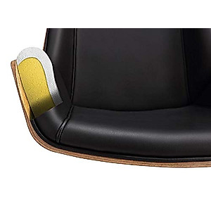 Mobília de escritório de Couro da Micro fibra da cadeira do computador do escritório do Giro de bentwood para a casa poltrona de Couro da tarefa da conferência-A