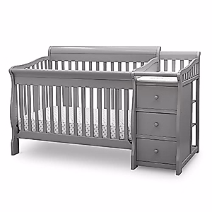 Delta Children Princeton Junction Convertible Crib N Changer, Grey