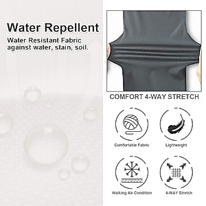 Mens Hiking Stretch Pants Convertible Quick Dry Lightweight Zip Off Outdoor Travel Safari Pants (818 Khaki 38)