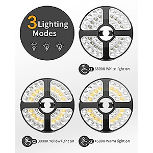 Patio Umbrella Light, Rechargeable Cordless Umbrella Lights 48 LED Lights 450 Lumens 3 Modes Umbrella Pole Light, 72 Hours Working Time Outdoor Patio Lights for Patio Umbrellas Camping Tent