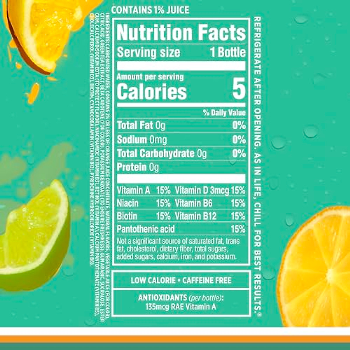 Sparkling Ice, Lemon Lime Sparkling Water, Zero Sugar Flavored Water, with Vitamins and Antioxidants, Low Calorie Beverage, 17 Fl Oz (Pack of 12)