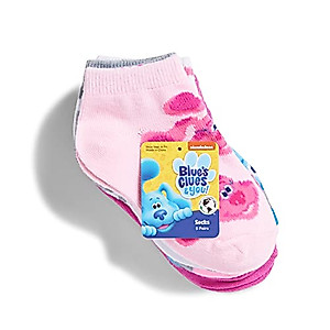 Nickelodeon Baby Girls Blue's Clues & You 5 Pack Shorty Casual Sock, Grey, 5-6.5 US