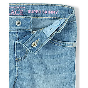 The Children's Place Baby Girls and Toddler Girls Super Skinny Jeans, Light Jay Blue Wash, 3T