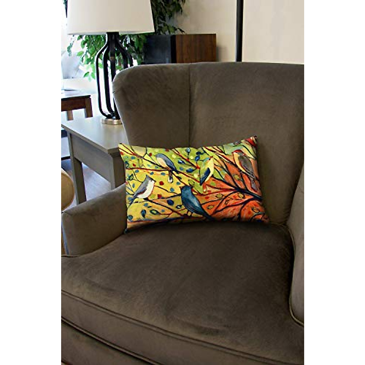 Toland Home Garden Tree Birds 12 x 19 Inch Indoor, Pillow Case Only (2-Pack) 2 Count