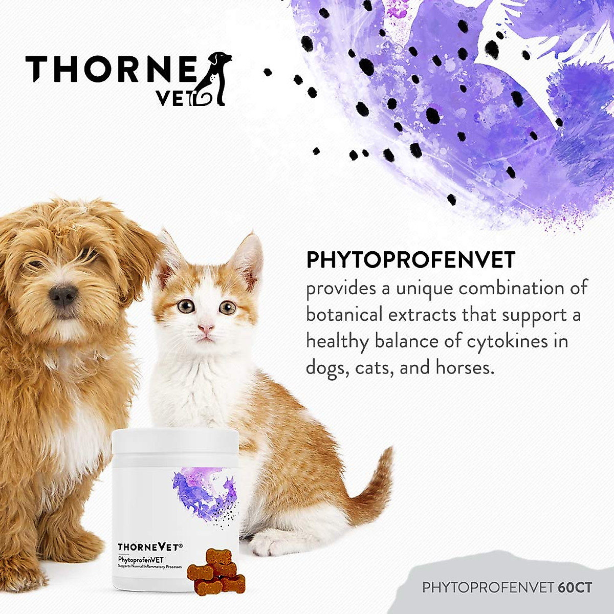 ThorneVet PhytoprofenVET – Inflammatory Support for Dogs, Cats & Horses, 60 Soft Chews