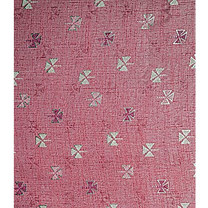 Viscose Rayon Foil Printed Fabric by Yard for Apparel Sewing Craft Upholstery DIY, Width-42" (3-Yards / 108 x 42 inches, Peach 3Y)