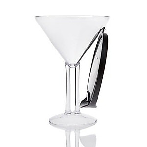 LipLidz ~ 10 oz. Martini Glass w/Attachable Drink-thru Lid (4 Pack)