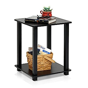 Furinno Simplistic Set of 2 End Table, Walnut/Brown