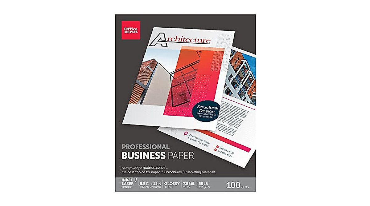 Office Depot Glossy Brochure & Flyer Paper - 100 Sheets