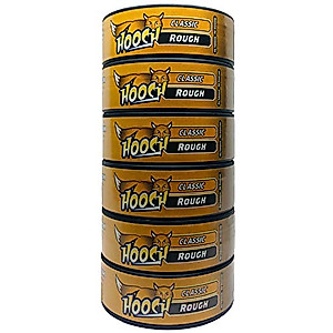 Hooch Herbal Snuff Classic Rough Cut 6 Cans with DC Crafts Nation Skin Can Cover - Black