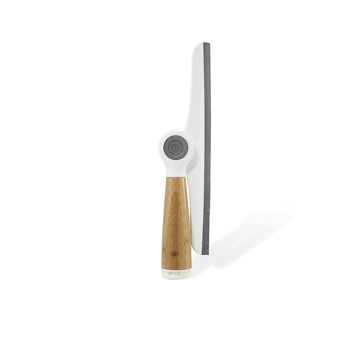 Full Circle Wipe Out Pivoting Shower Squeegee with Hanging Hook, 2 Piece, White