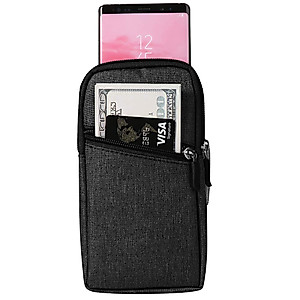 Universal Running Armband Gym Phone Holder Compatible for Apple iPhone 14 Pro Max / 13 Pro Max/XS Max / 8 7 Plus/Google Pixel 6 / Xiaomi Poco F4 GT/Motorola Edge 30 / LG G8 ThinQ (Black)