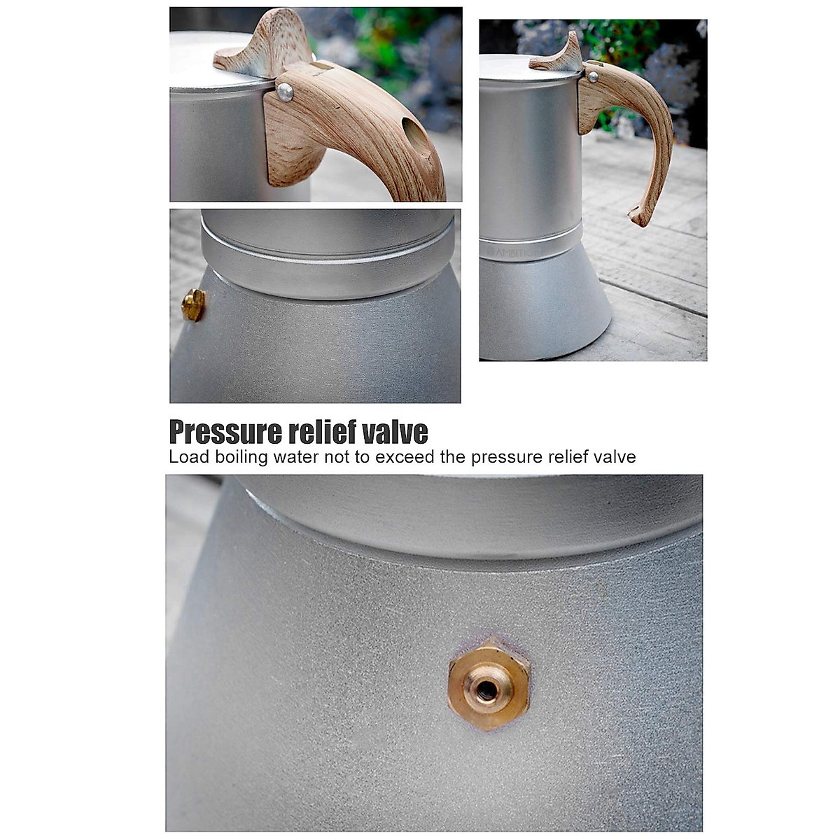 Stovetop Coffee Maker, 150ml Coffee Maker Moka Pot Stainless Steel Coffee Pot Induction Cooker Use Home Supplies