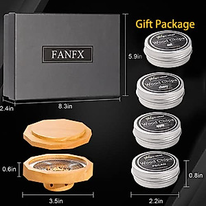 Cocktail Smoker with Wood Shavings Old Fashioned Cold Smoker for Cocktail, Whiskey, Wine, Bourbon , Cheese, Meat and More, Cocktail Smoking Kit Wood Chips Father's Day Gift