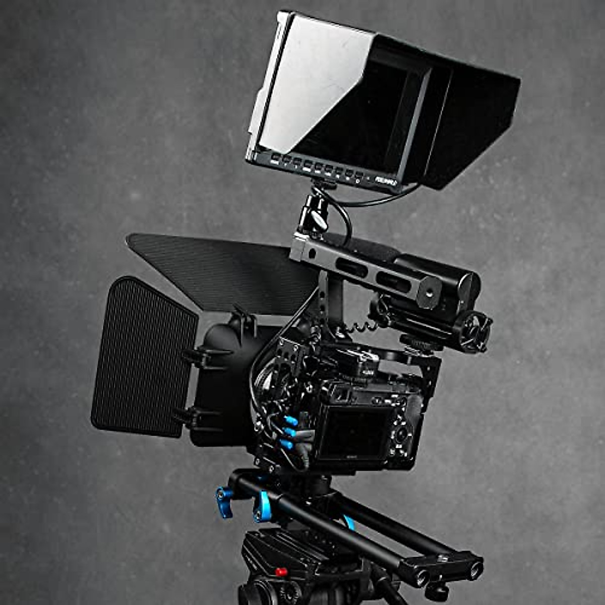 Professional DSLR Rig Camera Cage/Follow Focus/Matte Box Bundle for Sony A6000 A6300 A7 A7S A7SII A7R A7RII, Panasonic DMC-GH4 GH4 GH3, Canon M3 M5 M6, Nikon L340 etc