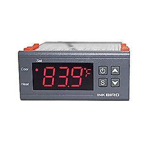 Inkbird Dual Stage DV 12V Digital Temperature Controller Fahrenheit Thermostat Heating and Cooling for Homebrewing Brew Fermenter Fridge Incubator Greenhouse