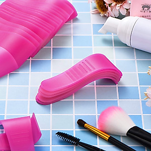 50 Pieces Hair Wax Cleansing Spatulas Makeup Sticks Rose Red Mask Scraper Plastic Waxing Applicator Hair Waxing Removal for Depilatory Creams Woman and Girls