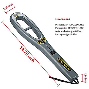 Hand Held Metal Detector,V-Resourcing Portable High Sensitivity Metal Detector for Security Inspection