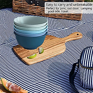 [Set of 6] Unbreakable 23 Oz Cereal Bowls,Reusable Wheat Straw Kitchen Bowls, Sturdy and Stackable, Dishwasher Microwave Safe, Non-slip Bowls for Soup, Rice, Fruit, ice Cream, etc.