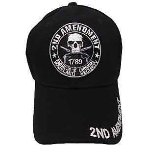 2nd Amendment 1789 America's Original Homeland Security Black Cotton Adjustable Embroidered Baseball Hat Cap