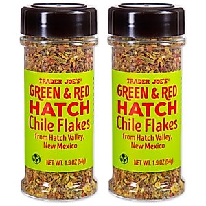 Trader Joe’s Green & Red HATCH Chile Flakes 1.9oz 54g (Two Bottles)