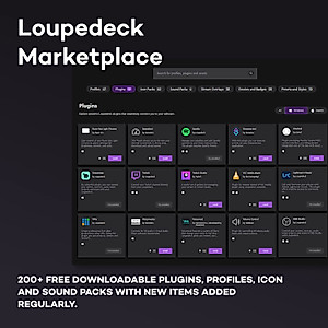 Loupedeck Live S - The Streaming Console for Desktop Productivity, Full Stream Control and Content Creation with Customizable LED Touchscreen Buttons, Dials and RGB Buttons, Works with PC and Mac