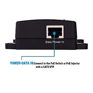 CENTROPOWER Gigabit PoE Splitter,Network-Repeaters,Wall Mountable Adjustable Voltage Output,PoE Powered IEEE 802.3af/802.3at Compliant,POE+ Injector