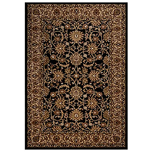 Great American Distributors -Batumi Black Traditional/Transitional Area Rug 5'3" X 7'6"