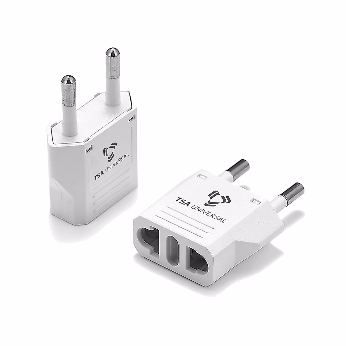 United States to Iceland Travel Power Adapter to Connect North American Electrical Plugs to Icelandic Outlets for Cell Phones, Tablets, eReaders, and More (2-Pack, White)