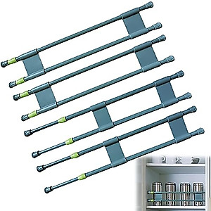 Rhitchy Double Rv Refrigerator Bars: 4 Sets Adjustable Spring Tension Fridge Rod Rv Refrigerator Accessories for Holding Food Drinks in Place, 15.8-27.6 Inch