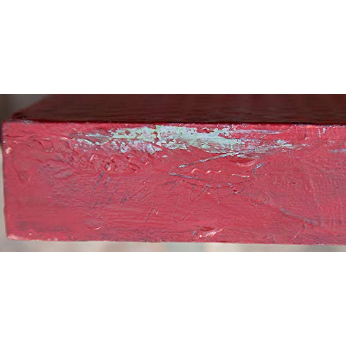 Red and Gray Field with Crystal Event by Alan Mazzetti, Original Acrylic on Panel, 30" x 30"