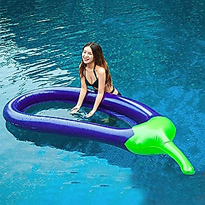 Glaceon Large Folding Inflatable Float Adult Pool Water Mount Toys Swimming Ring with Net Suitable The Beach Summer Party Outdoor Water Recreation