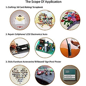 Pimoys 2mm / 3mm x 25m Double Sided Phone Repair Adhesive Tape, 2 Rolls Heat Resistant High Adhesion Transparent Acrylic Tape, LCD Screen Repair Sticker for Cell Phone Touch Screen Repair