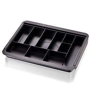 Officemate Recycled Expandable Drawer Tray, 10 3/8 W - 16 W, Black (26372)