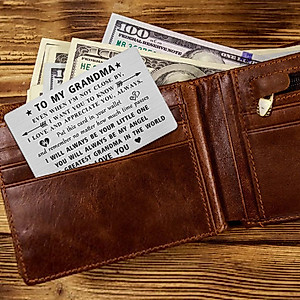 Jzxwan Grandma Gifts for Women, Best Grandma Gifts from Grandchildren, Personalized Birthday Christmas Card for My Grandma from Granddaughter Grandson, Thank You Grandma Presents