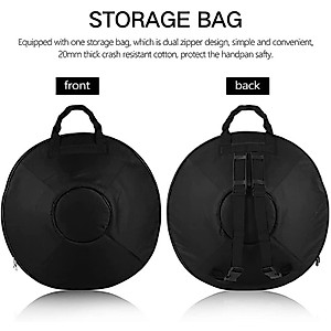 MFYDPP Handpan Drum Instrument In D Minor 12 Notes 22 Inches Steel Hand Pan Drums, With Handpan Bag, Drum Tripod, For Professional Audio Production