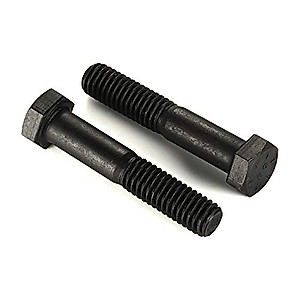 1/4-20 x 2“ Hex Head Screw Bolt, Half Threaded, Alloy Steel Grade 8.8, Black Oxide Finish, Quantity 20