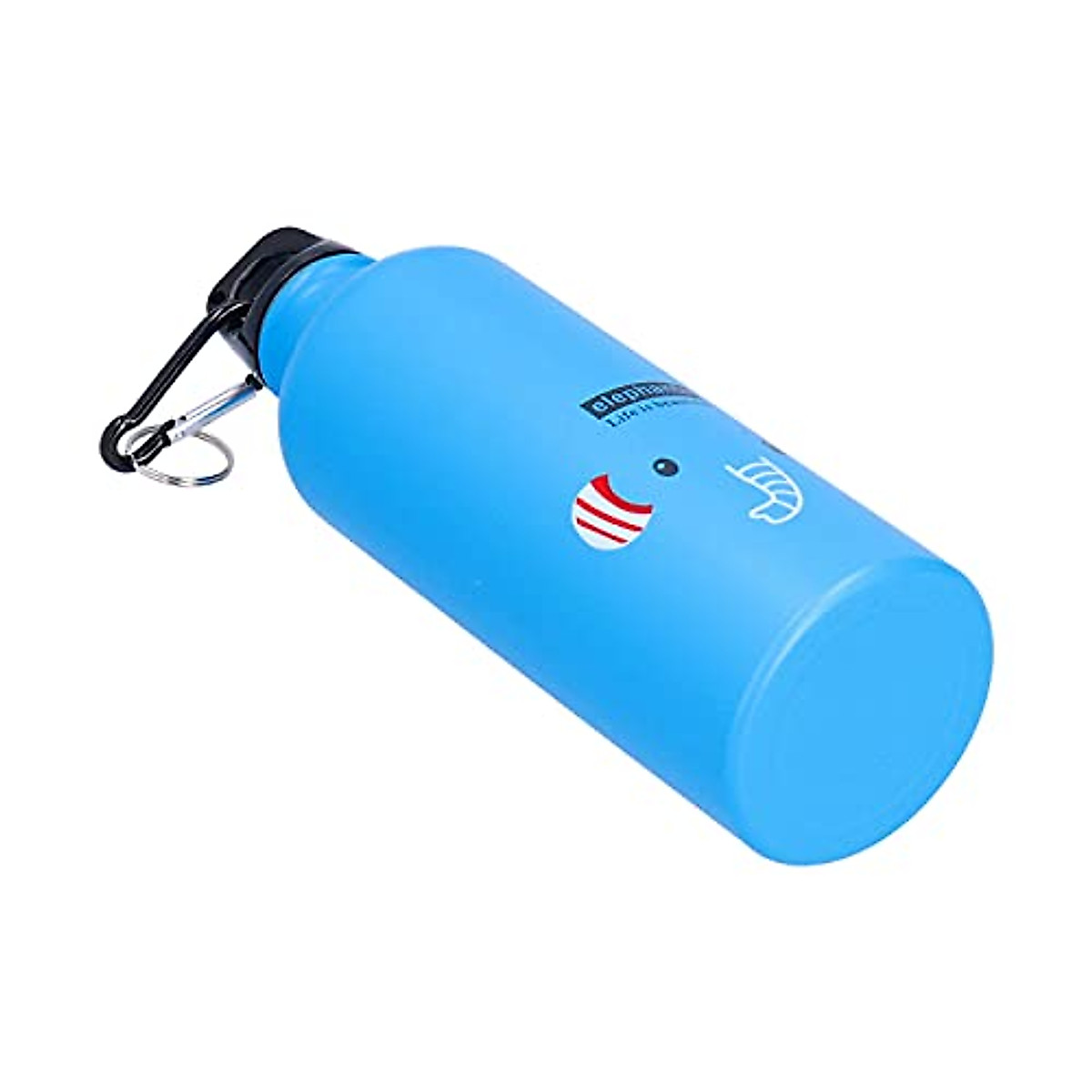 MOTUZP Travel Water Bottle 500ml Water Bottle with Hanging Buckle Aluminum Cartoon Mug Insulated Water Bottle Sport Water Bottle Cafe Supplies Portable Water Bottle (blue elephant)