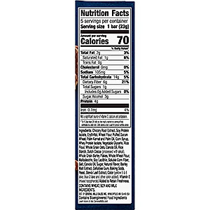 Fiber One 70 Calorie Chewy Snack Bars, Chocolate Caramel and Pretzel, 5 ct